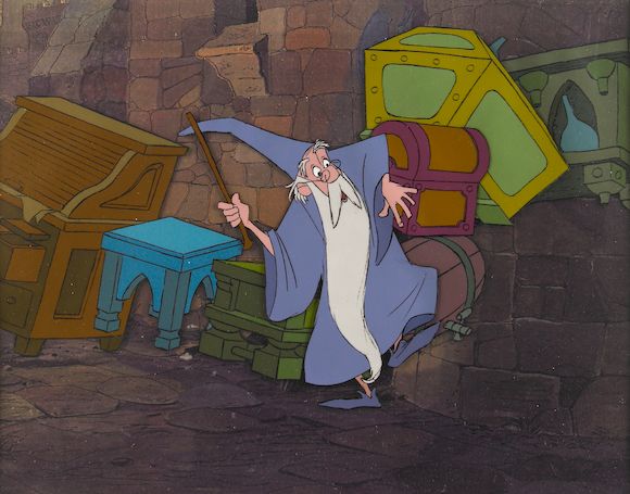Bonhams : Two Walt Disney celluloids from "The Sword and the Stone"