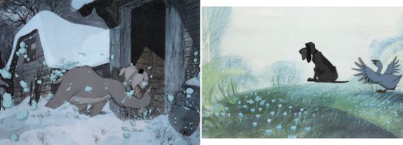 Bonhams : Two Walt Disney celluloids from One Hundred and One Dalmatians