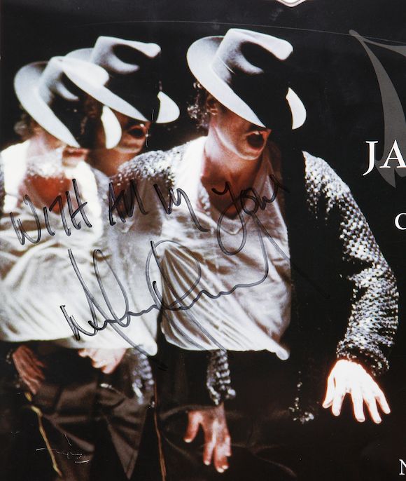 Bonhams : A Michael Jackson signed wall calendar, 1998