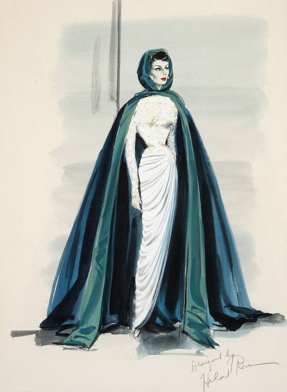 Bonhams : A Cyd Charisse collection of costume design sketches, 1950s