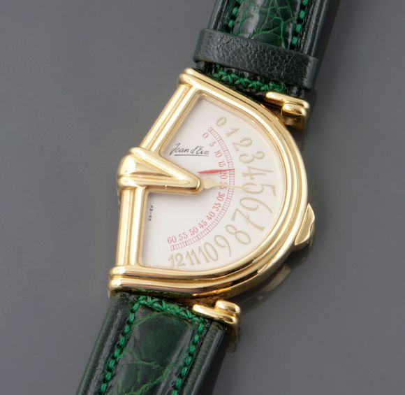 Bonhams : A gold filled wristwatch with retrograde dial,