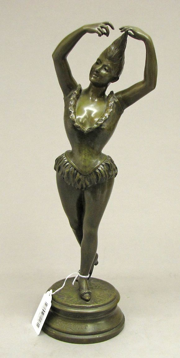 Bonhams : A French patinated bronze figure of dancer: Suzette after ...