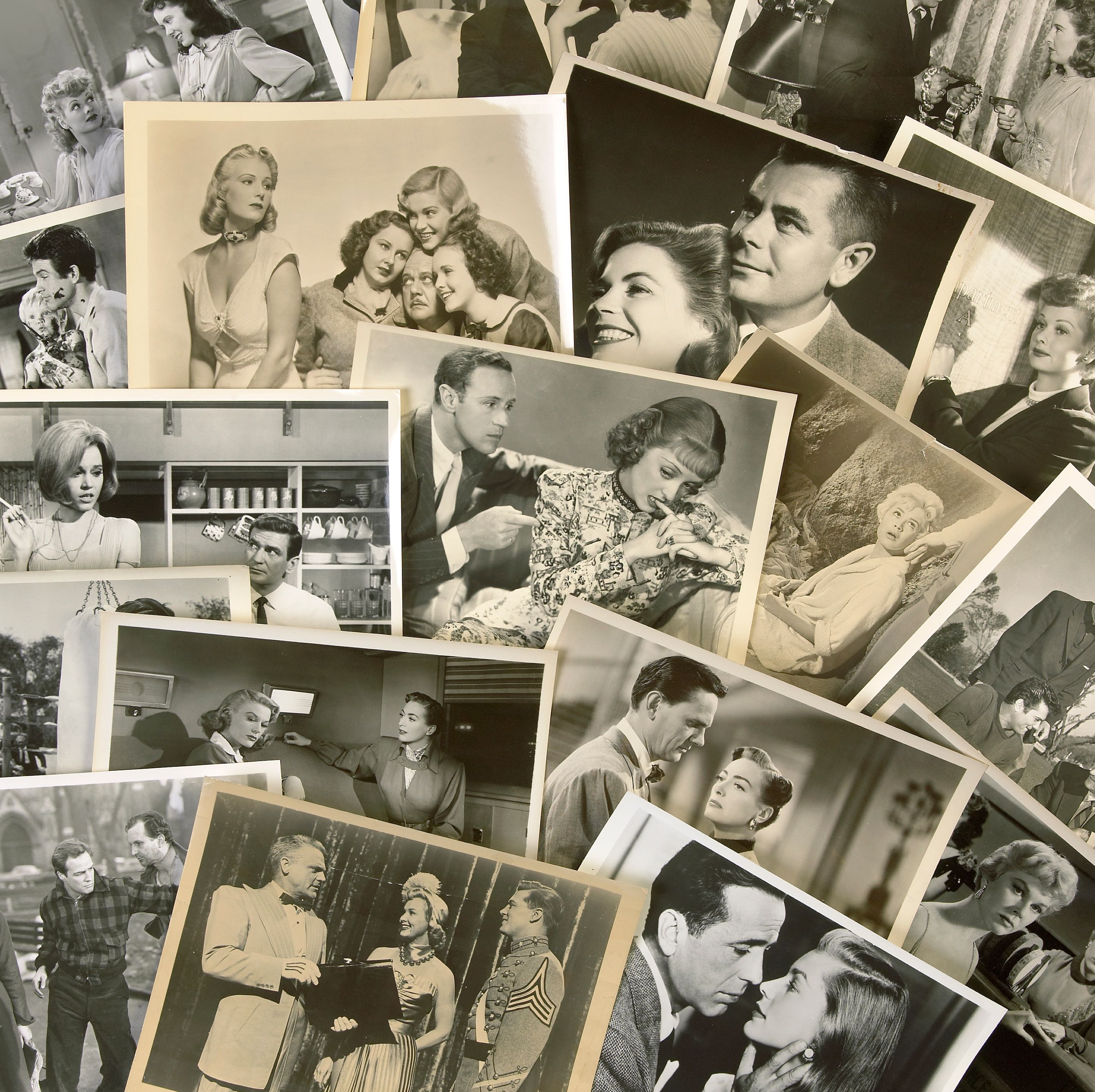 A large collection of black and white film stills, 1940s-1960s ...