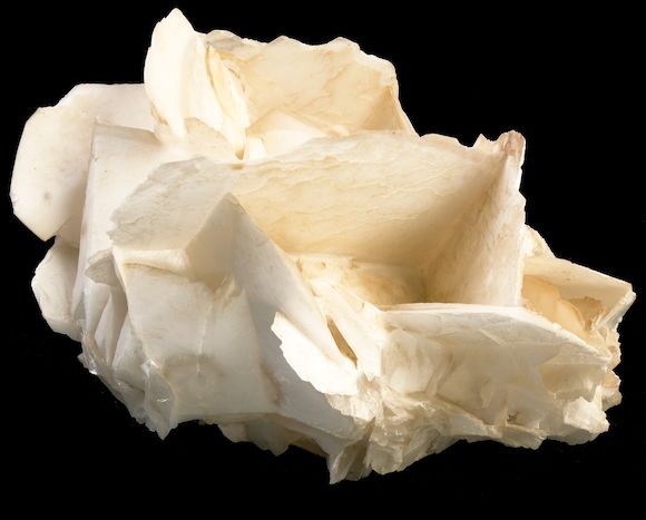 Bonhams : Large Bladed Calcite Crystal Group