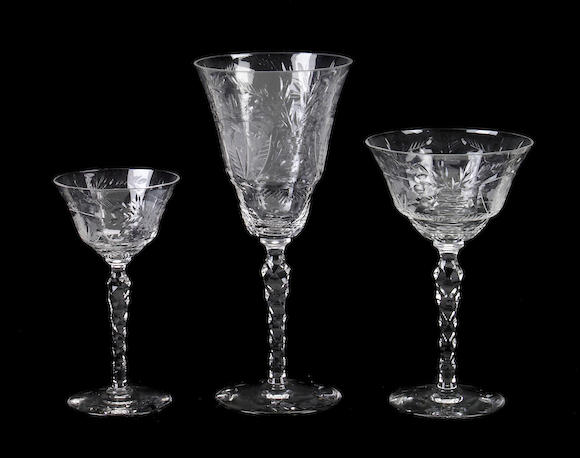 Bonhams An Assembled Set Of Glassware