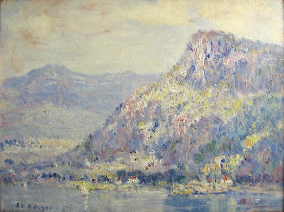 Bonhams : Joseph Henry Boston (American, 1860-1954) Mt. Vesuvius 11 3/4 ...