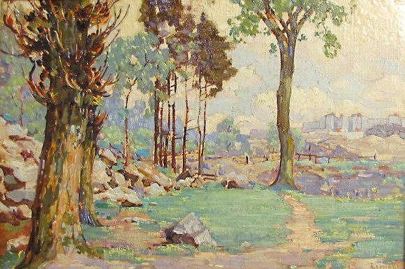 Bonhams : Gustave Cimiotti (American, 1875-1969) Up-town, New York City ...