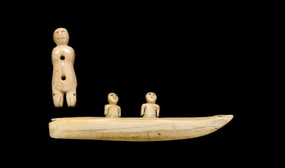 Bonhams : Two Eskimo ivory items