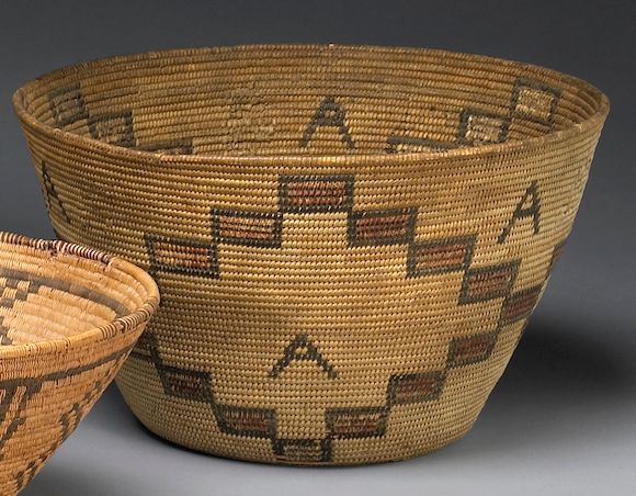 Bonhams : A Western Mono polychrome basket