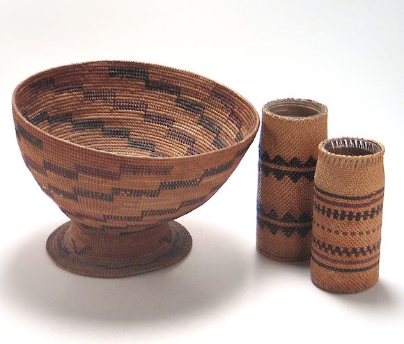 Bonhams : Three Native American basketry items