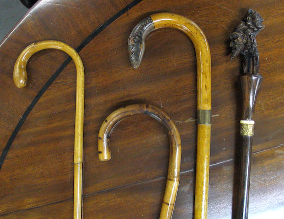 Bonhams Four Canes Late 19thearly 20th Century