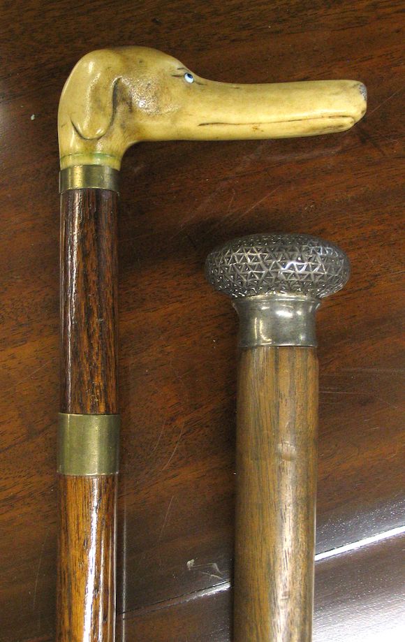 Bonhams : Two canes late 19th/early 20th century