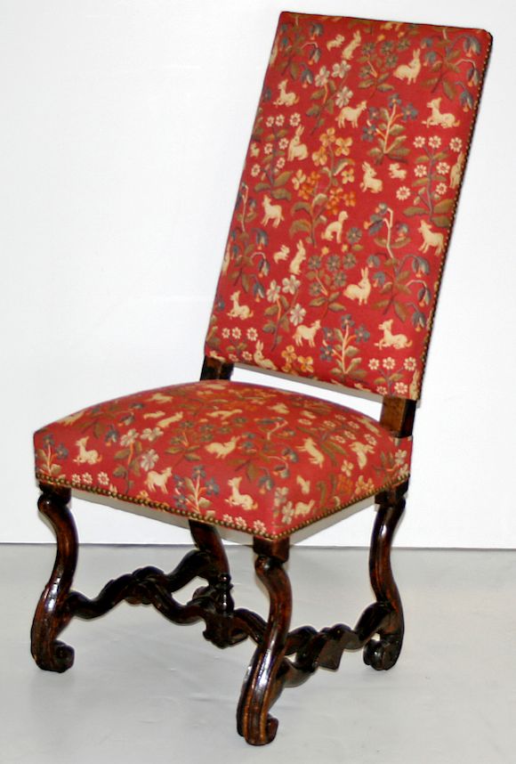 Bonhams : An Italian Baroque carved walnut side chair