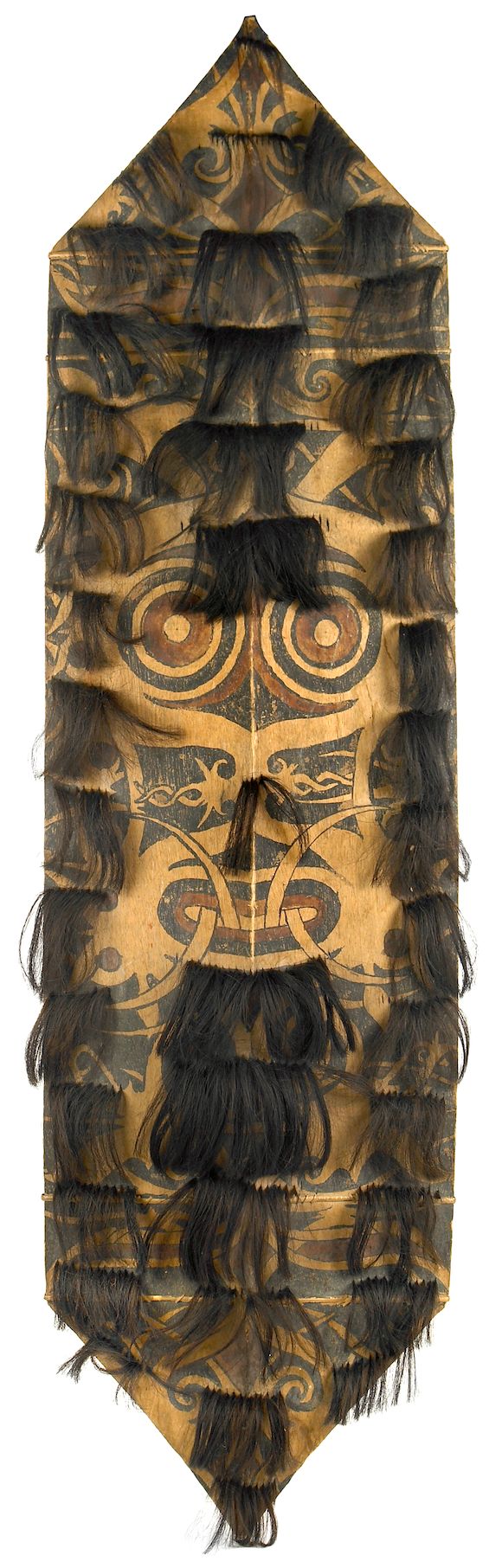 Bonhams : A Dayak Kenyah/Kayan shield, klau or kliau, Borneo height 49in