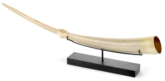 Bonhams : A large Mangbetu ivory trumpet, Democratic Republic of the ...