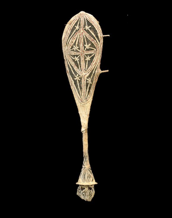 Bonhams : A large Baining tapa cloth mask, New Britain Island, Papua ...