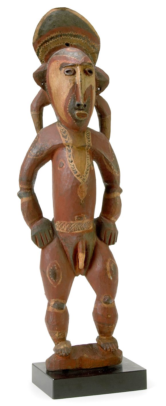 Bonhams : A Wosera male figure, Maprik, Papua New Guinea height 23 1/2in