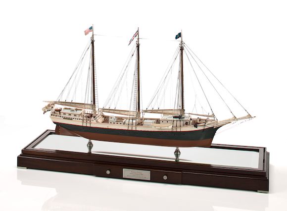 Bonhams : An exhibition standard model of the three masted schooner ...