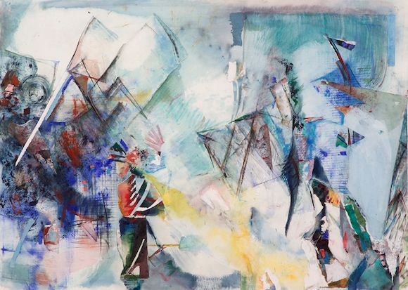 Bonhams : Mary Heebner (American, born 1951) Boxkite, 1984 29 x 41in