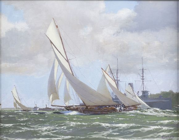 Bonhams : Stephen J. Renard (British, born 1947) "Satanita" with yawl ...