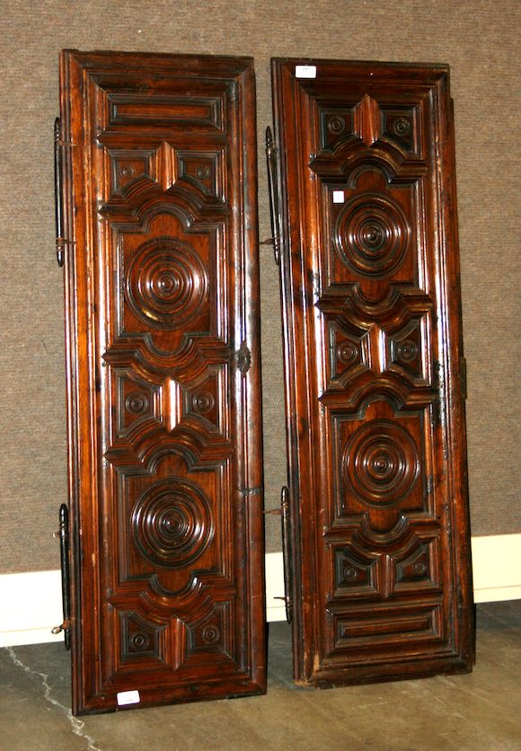 Bonhams : A pair of Louis XIV walnut doors
