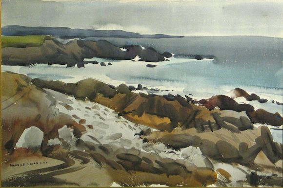 Bonhams : Maurice Logan (1886-1977) Coastal view 11 3/4 x 17 1/2in