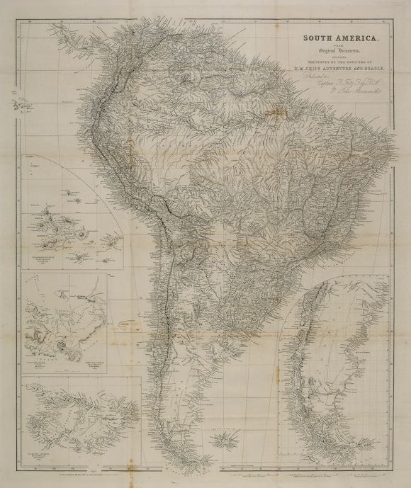 Bonhams : DARWIN, CHARLES. 1809-1882; ROBERT FITZROY. 1805-1965 ...