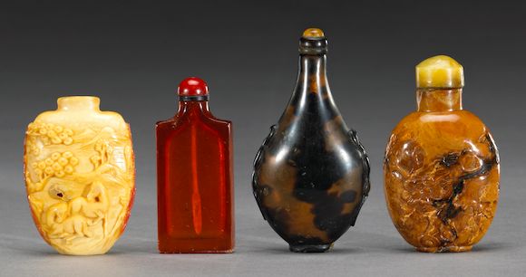 Bonhams : A group of four snuff bottles