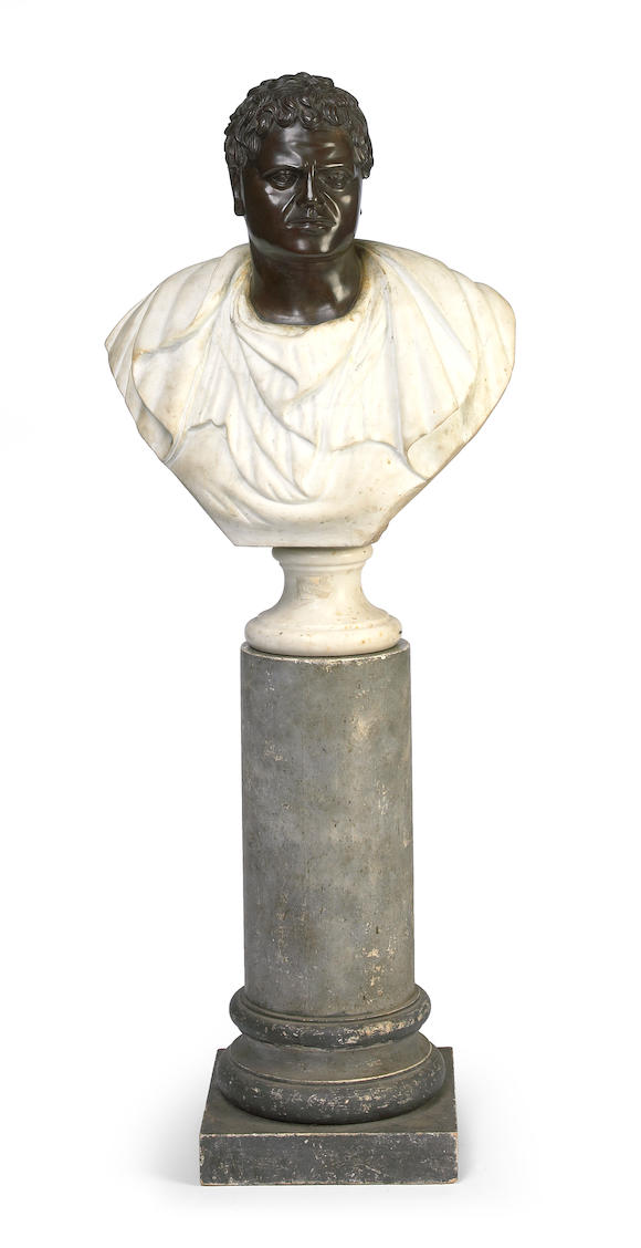 Bonhams A Carved Marble And Patinated Bronze Bust Of A Roman Emperor