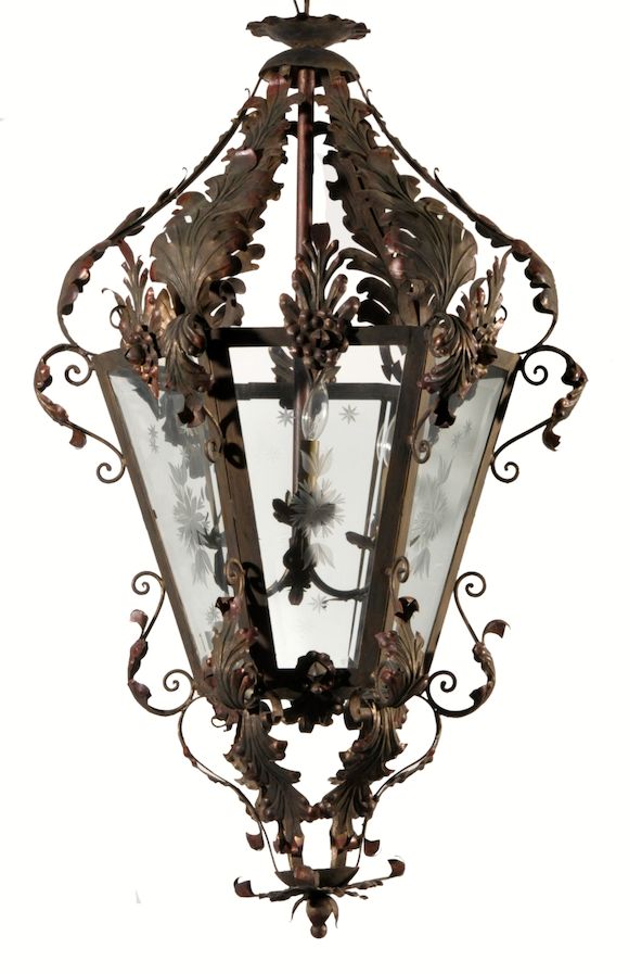 Bonhams : A pair of Renaissance style painted tôle, iron and etched ...