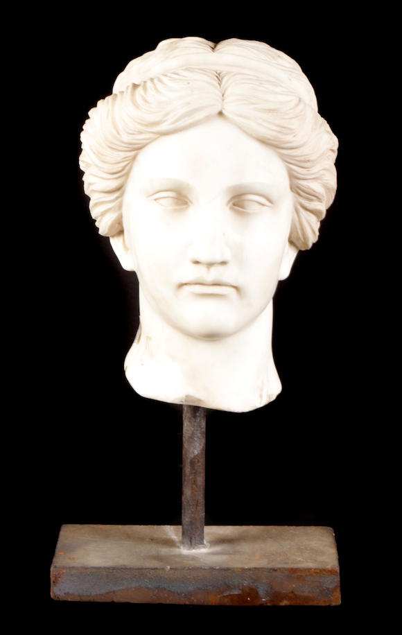 Bonhams A Group Of Two Italian Carrara Marble Heads Of A Man And Woman