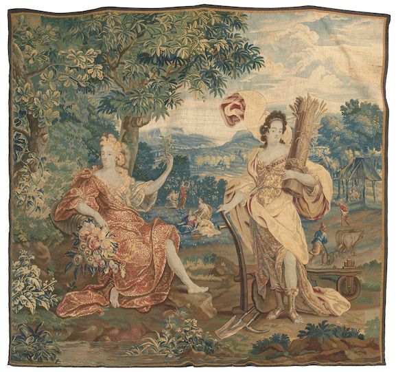 Bonhams : A Flemish Baroque tapestry late 17th/early 18th century