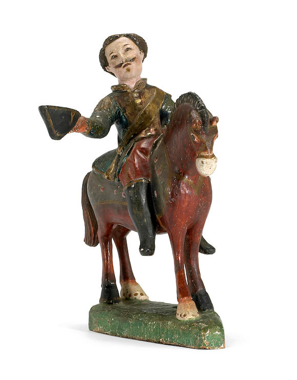 Bonhams A Spanish Colonial Carved Wood And Polychrome Decorated