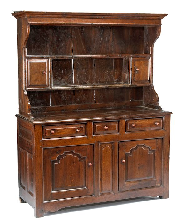 Bonhams : An English Baroque oak Welsh dresser late 17th/early 18th century