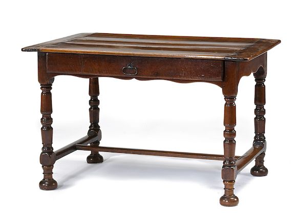 Bonhams : A Louis XIV walnut writing table primarily early 18th century