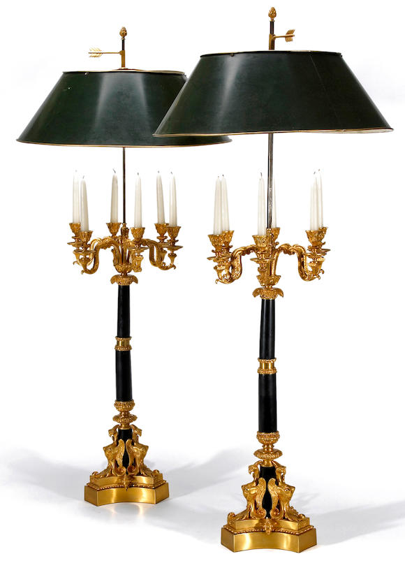Bonhams A Pair Of Napoleon Iii Gilt Bronze And Slate Six Light