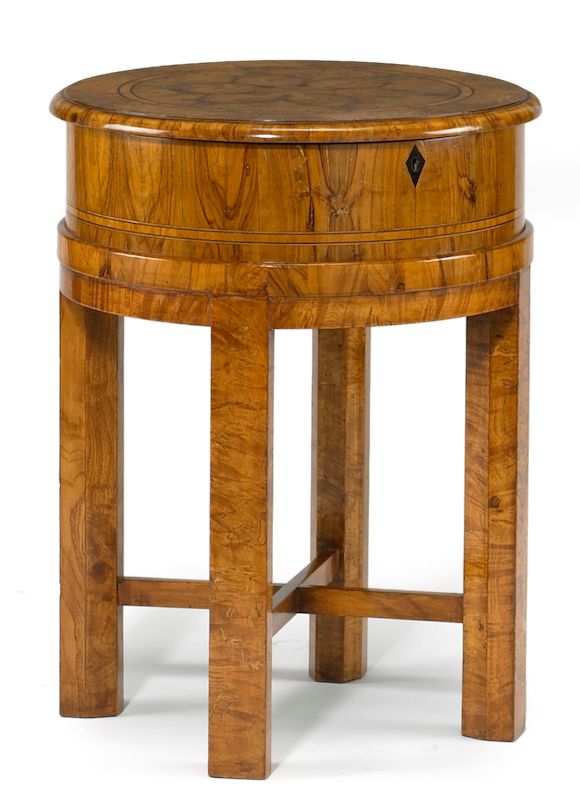 Bonhams : A Victorian satinwood inlaid walnut deed box on stand mid ...