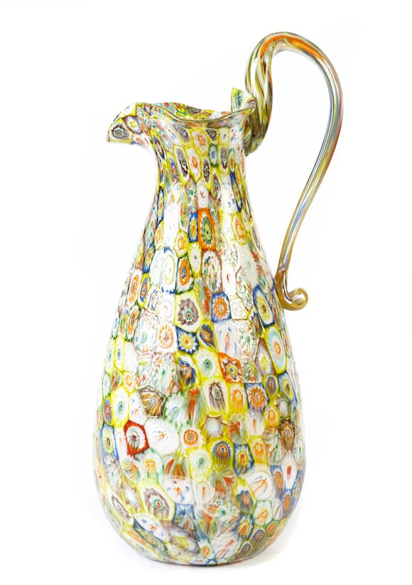 Bonhams : A Murano millefiore glass pitcher
