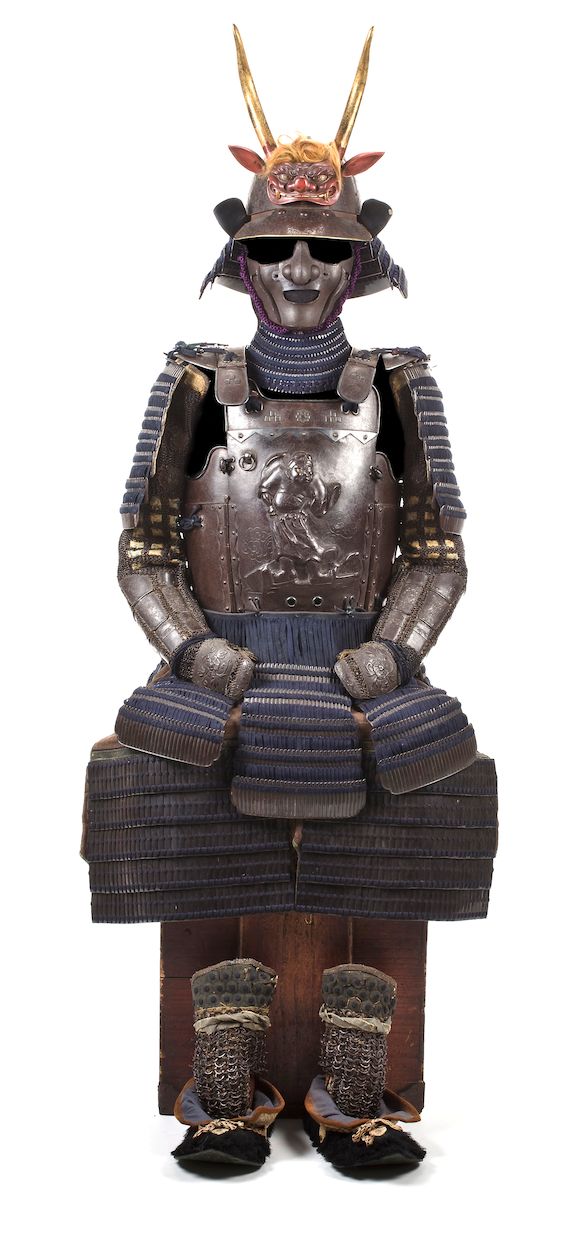 Bonhams : A RUSSET-IRON ARMOR WITH AN UCHIDASHI CUIRASS Helmet by ...