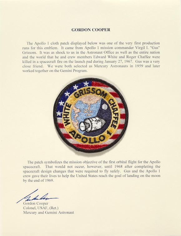 Bonhams : APOLLO I CREW EMBLEM.