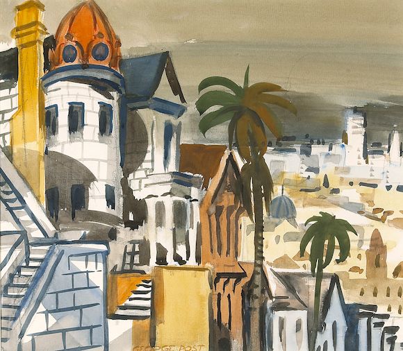 Bonhams : George Booth Post (American, 1906-1997) Russian church, San ...