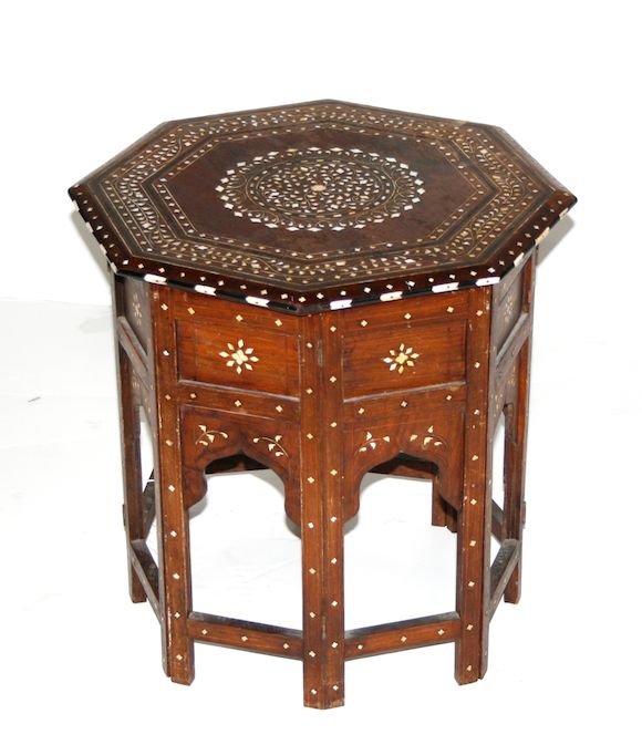 Bonhams : An Anglo Indian bone inlaid hardwood side table 20th century