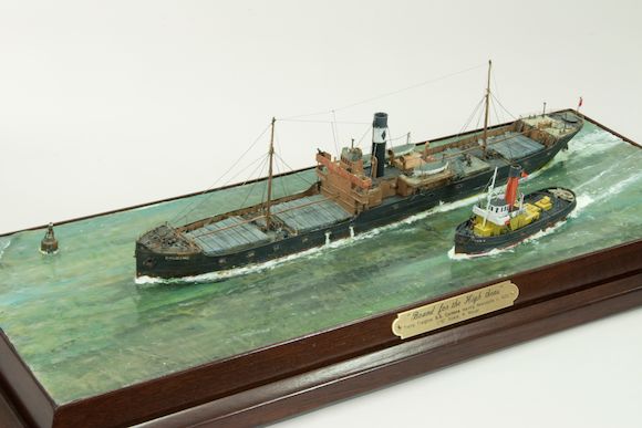 Bonhams : A diorama Bound for the High Seas of the steam coaster ...