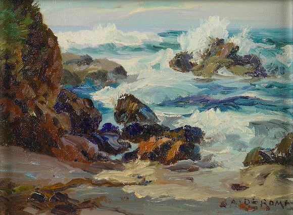 Bonhams : Albert DeRome (American, 1885-1959) Pacific Grove, Mt. Torro ...