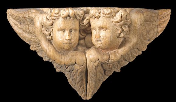 Bonhams : A French Baroque oak benetier early 18th century