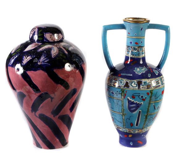 Bonhams : Anna Silver (American ceramist) two large vessels, 1984