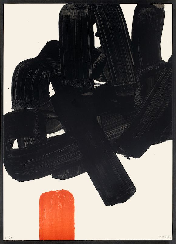 Bonhams : Pierre Soulages (French, born 1919); Lithographie No. 24b;