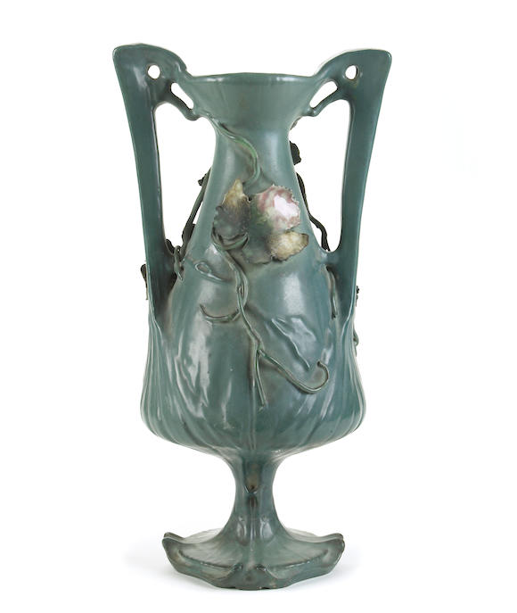 Bonhams A Large Amphora Glazed Earthenware Two Handled Vase Circa 1900