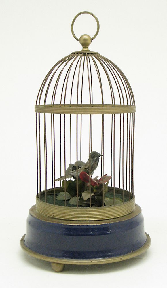 Bonhams : A gilt metal and medium bird cage automaton early 21st century