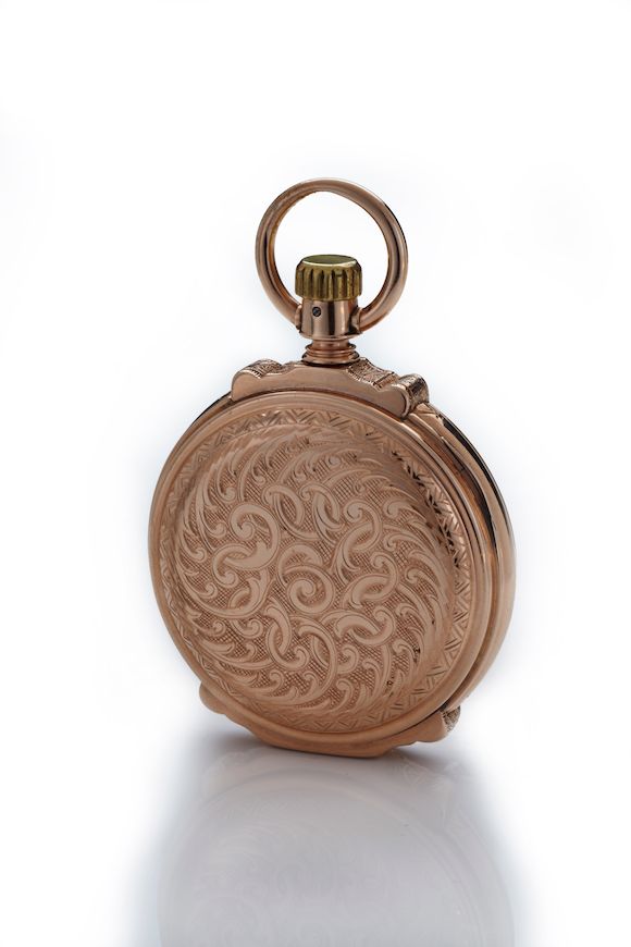 Bonhams : Elgin. A fine American engraved 14K rose gold box hinge ...